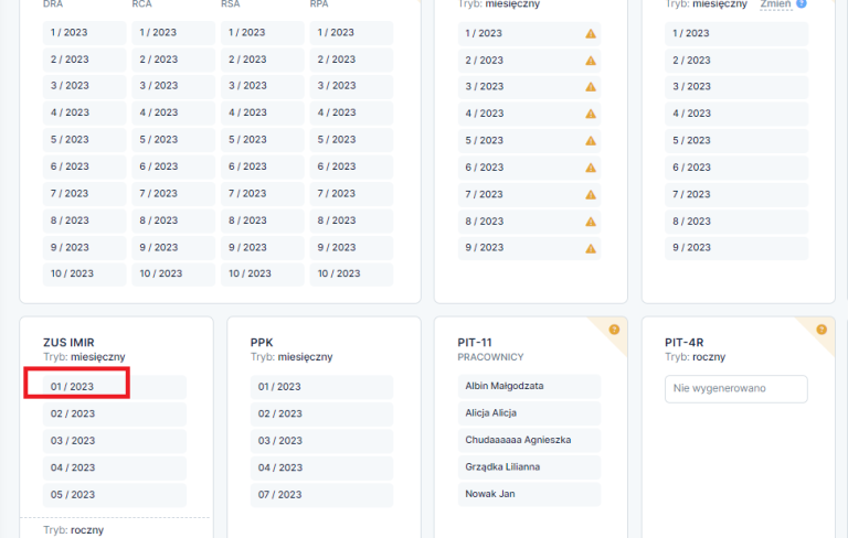 Deklaracja ZUS IMIR | Pomoc serwisu ifirma.pl - Pomoc serwisu ifirma.pl
