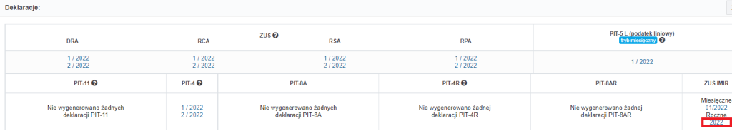 Deklaracja ZUS IMIR - Pomoc serwisu ifirma.pl - Pomoc serwisu ifirma.pl