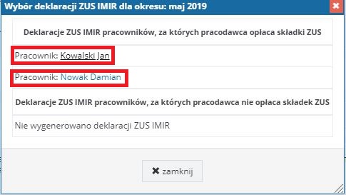 Deklaracja ZUS IMIR - Pomoc serwisu ifirma.pl - Pomoc serwisu ifirma.pl
